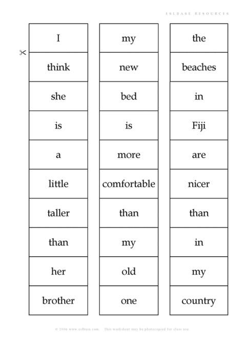 Free ESL worksheets, activities and lesson plans | Eslbase.com