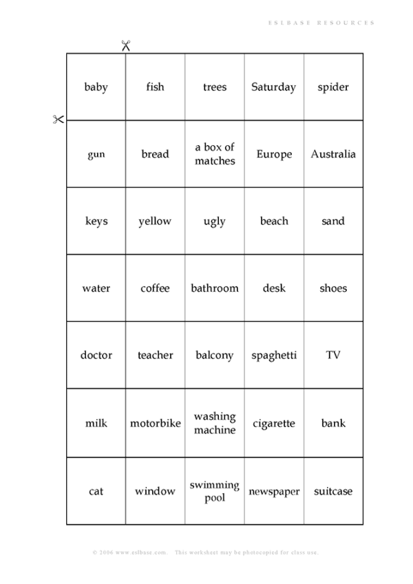 Free ESL worksheets, activities and lesson plans | Eslbase.com