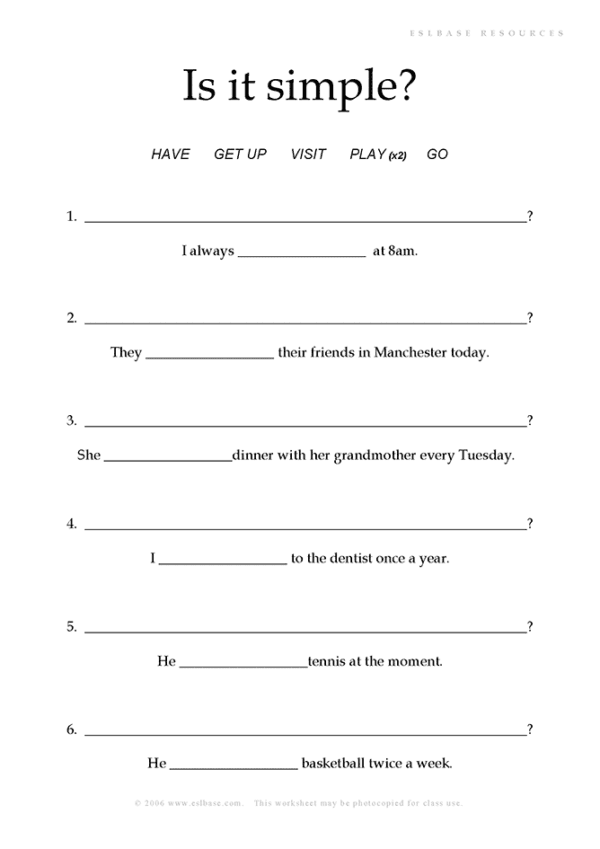 Free ESL worksheets, activities and lesson plans | Eslbase.com