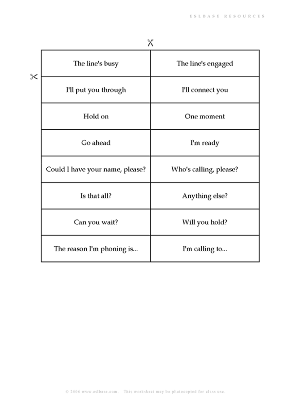 Free ESL worksheets, activities and lesson plans | Eslbase.com